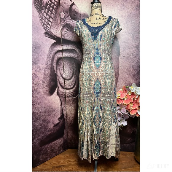 Reba | Dresses | Reba Boho Mesh Maxi Dress S | Poshmark
